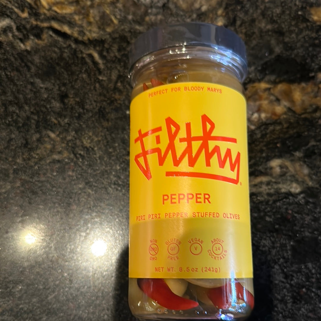 Filthy Pepper Olives – Bourbon Wine & Spirits