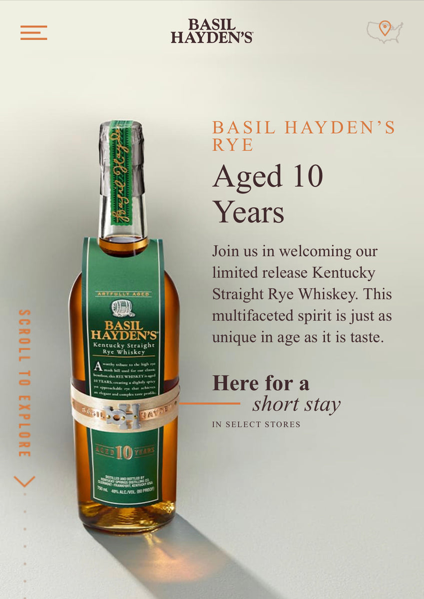 BASIL HAYDEN'S 10YR RYE WHISKEY – Bourbon Wine & Spirits