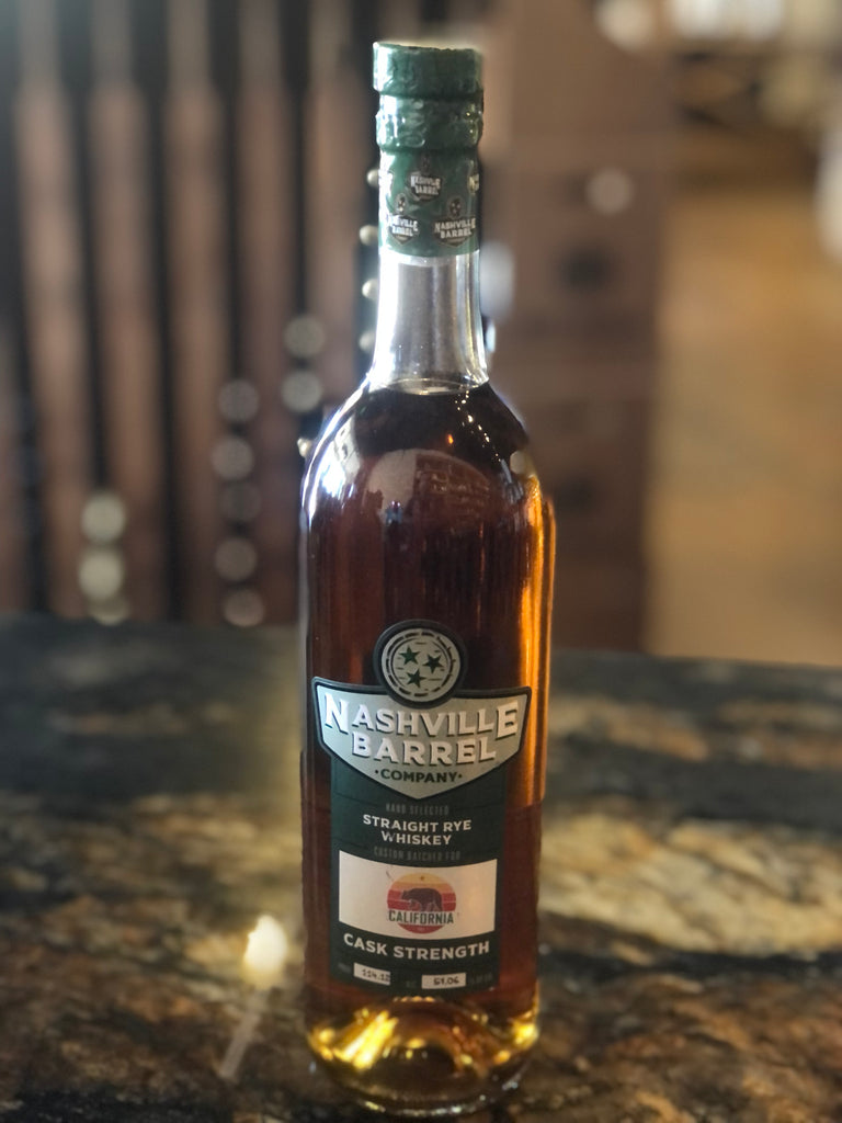 Nashville Barrel Company Straight Rye Whiskey Cask strength California ... Nashville Barrel Company Straight Rye Whiskey Cask strength California ...